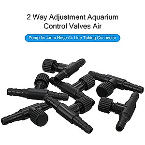 30 Pieces Aquarium Air Valve, Air Pump Control Valves Air Pump Single Way Plastic Air Flow Control Regulator for 4 mm Hose Air Line Tubing Connector