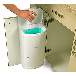 Janibell M250H ABS 4-Gallon Cabinet Door Mount Waste Disposal System, Rectangular, 9-13/16" Width x 13-3/8" Depth x 21-5/8" Height, White