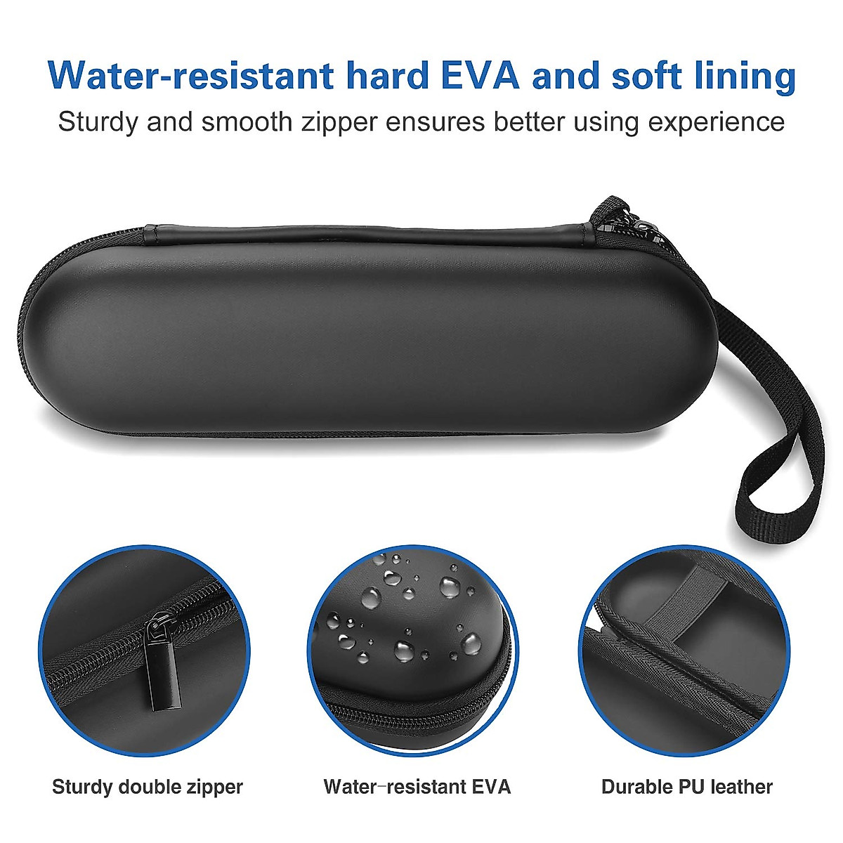 ProCase Travel Case for Oral-B/Oral-B Pro Smartseries/IO Serie Sonicare Protective Clean Electric Toothbrush, Hard EVA Case Cover Storage Bag Holder with Mesh Pocket for Accessories -Black