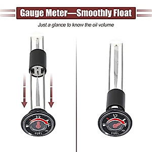 Motoforti ATV Fuel Gas Tank Level Gauge Meter with Cap for Kawasaki Bayou 220 250 300 400 KLF for Kawasaki Prairie 300 400 KVF Replace 52005-0735 52005-1121 Gas Tank Gauge Fuel Float Gauge