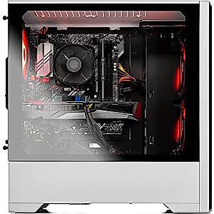 Skytech Gaming Blaze 3.0 Gaming Computer PC Desktop - Intel i3-10100F, GTX 1650, 500GB SSD, 8GB DDR4 3000, RGB Fans, AC WiFi, Windows 10 Home 64-bit, White