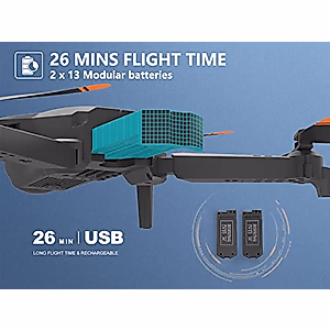 heygelo S90 Drones with Camera for Adults, 1080P HD Mini FPV Drone for Kids Beginners, Foldable RC Quadcopter Toys Gifts for Boys Girls with Altitude Hold, Gravity Control, 2 Batteries and Carry Case