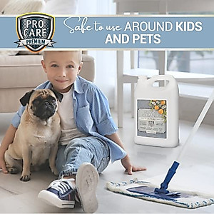 ProCare Citrus Floor Cleaner (Made in USA) | Tile, Stone, Laminate, Vinyl & Natural Wood Floor Cleaner for Mopping, Household Supplies, Cleaning Solution with Citrus Aroma - 1 Gal (128 Fl Oz)