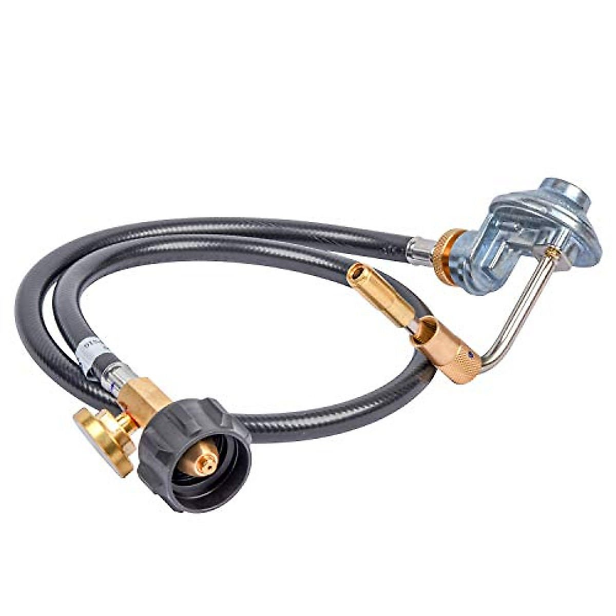 GasSaf 3 FT Propane Adapter Hose with Regulator,1 lb to 20 lb Converter Gas Regulator fit for Blackstone 17”, 22” Tabletop Griddles,Pit Boss 2 Burner Table top Gas Griddles