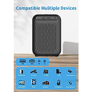 WANBO TT Portable Projector Netflix-Certified, Auto Focus Native 1080P 650 ANSI Home Video Projector with 5G WiFi and Bluetooth, 4K Dolby Audio Supported Smart Mini Projector,HDR10, Digital Zoom