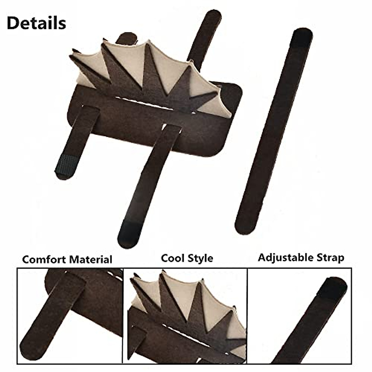 HAICHEN TEC Bearded Dragon Dinosaur Costume Handmade Outfit Felt Apparel Harness for Crested Gecko Chameleon Iguana Reptile