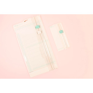 Craftelier - Portable Mini Paper and Cardboard Cutter for Scrapbooking or Crafting with Transparent Folding Clip, Blade and Ruler | Size 9 x 17 cm