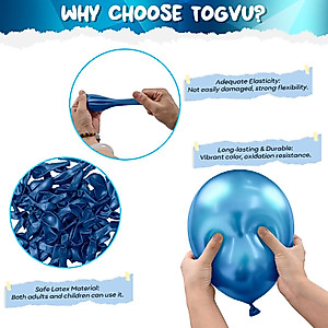 Metallic Blue Balloons Different Size, 123 Packs Blue Balloons Arch Kit, Pack of 18 12 10 5 Inch Chrome Blue Balloons Garland for Graduation Baby Shower Birthday Wedding Decoration