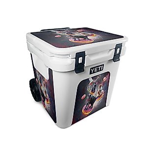 MightySkins Skin Compatible with Yeti Roadie 48 Wheeled Cooler - Cat Donut Galaxy | Protective, Durable, and Unique Vinyl Decal wrap Cover | Easy to Apply, Remove, and Change Styles | Made in The USA
