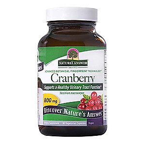 Nature's Answer Cranberry Fruit Vegetarian Capsules, 90-Count | Promotes Urinary Tract Support | Healthy Bladder Function | Natural Detoxifier