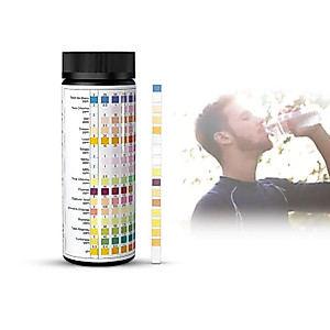 100 Drinking Water 16 in 1 Test Strips | Hardness, Chlorine, Iron, Copper, Lead, Nitrate, MPS, Total Chlorine, Flouride, Cyanuric Acid, Ammonia Chloride, Bromine, Alkalinity Carbonate