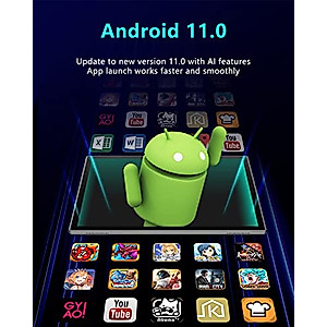 ZZB Tablet 10 Inch Android 11 Tablets, 64GB ROM 512GB Expand，6000mah Battery, Quad-Core Processor 4GB RAM Tableta, 8MP Camera WiFi BT GPS FM 10.1'' IPS HD Touch Screen, 10 in Tabletas.