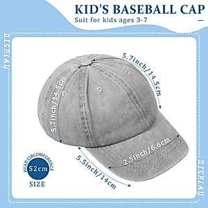 4 Pieces Kids Baseball Hats Distressed Washed Toddler Plain Baseball Caps Adjustable Summer Trucker Hats for Boys Girls