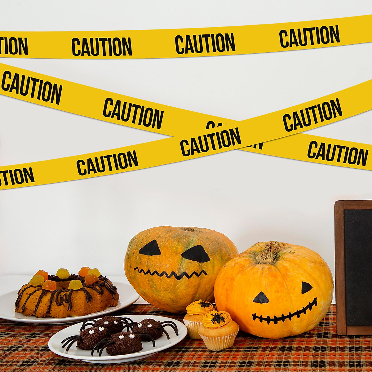 Caution Party Tape • 3 in. Wide X 100 Ft. Long • High Visibility • Tear Resistant Design • Great for Construction-Themed Parties & Signage for Small Hazards (100 ft) (1 Pack)