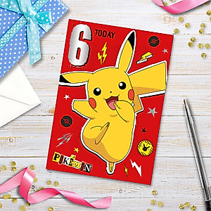 Danilo Promotions LTD Pokemon Birthday Card, 6 Today