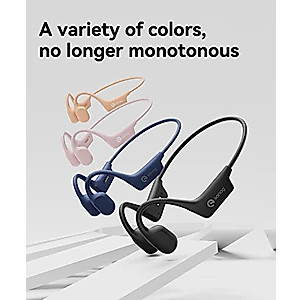 Bone Conduction Headphones Wireless Open Ear Headphones Bluetooth Earbuds with IP67 Waterproof Workout Headphones Built-in Mic Sport Air Conduction Headphones for Running Cycling (Black)