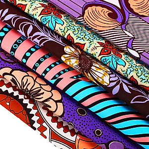 12 Pcs African Print Fabric Fat Quarters Scraps African Fabric by Yard for Sewing Face Covering Make, Craft Projects and DIY Patch Work, 19.5 x 15.7 Inch/ 50 x 40 cm