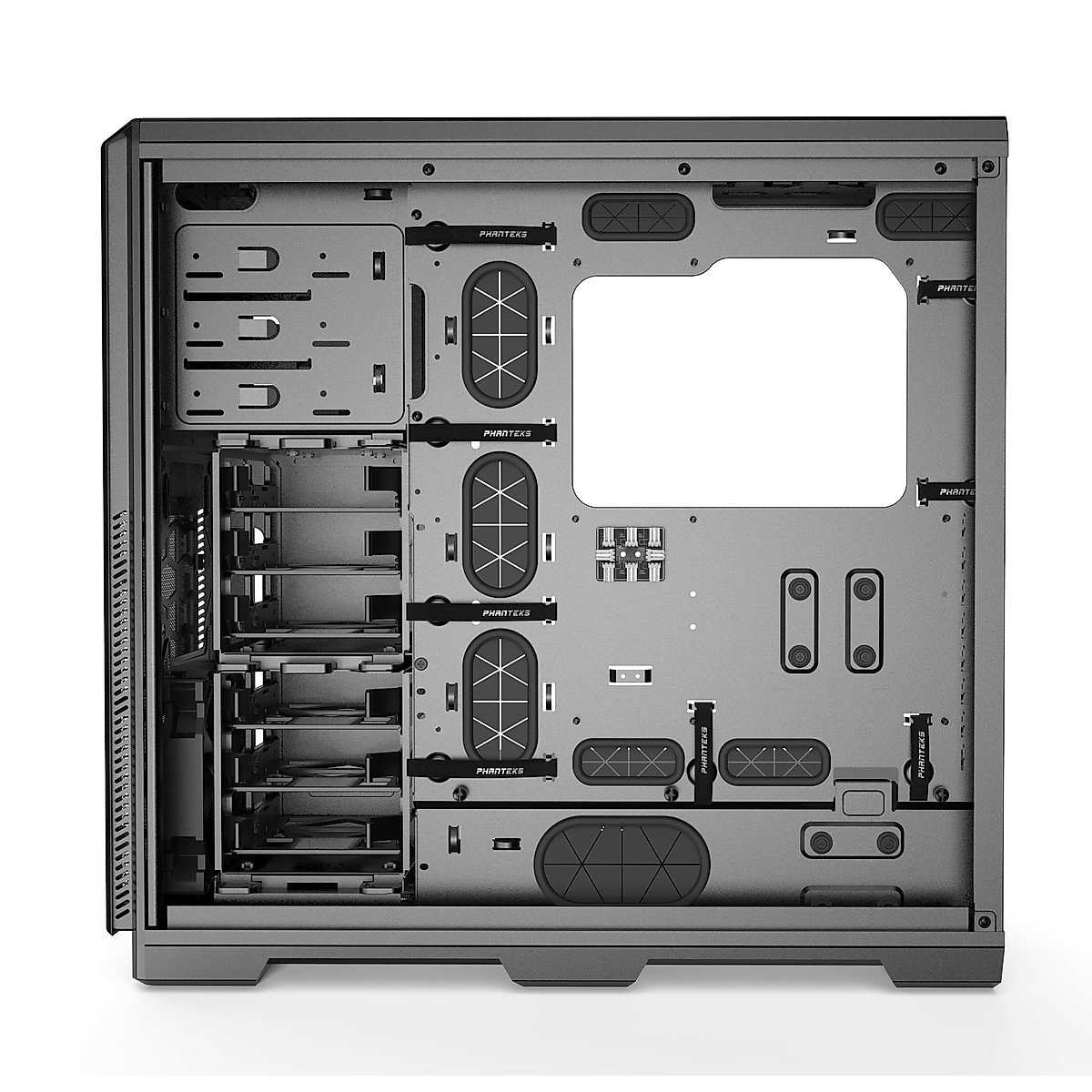 Phanteks (PH-ES614PTG_BK) Enthoo Pro ATX Chassis, Tempered Glass, Intergrated RGB Lighting, Black