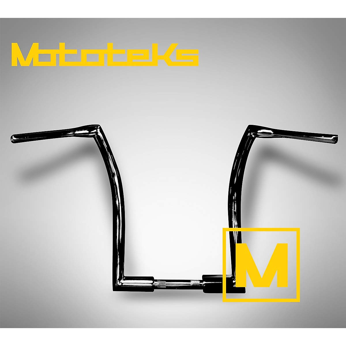 APE HANGER HANDLEBARS FAT 1-1/2" MONSTER BARS FOR HARLEY MODELS (Black, 14")