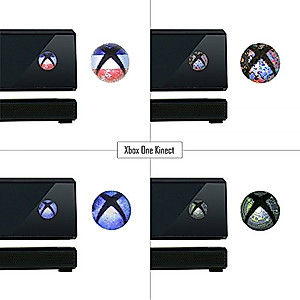 eXtremeRate 60 pcs Custom Home Button Power Switch Stickers Skin Cover for Xbox Series X & S, Xbox One and Xbox One X/S Console & Controller, for Xbox One Elite Controller and Xbox One Kinect