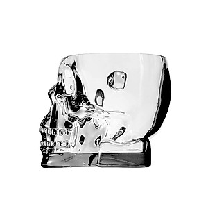 SOSSEG Ice Bucket, Skull Ice Bucket Beer Barrel, Table Mount Wine Bucket, Champagne Bucket Wine Cooler Bar Party Barbecue Cocktail Wedding Multiple (Transparent)