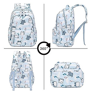 XINWLL Girls Backpack 15.6 Inch Laptop School Bag Cute Kids Kindergarten Elementary Backpacks Middle Schoolbag Large Bookbags for Women Teens Students Anti Theft Travel Daypack