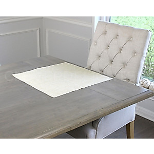 CleverDelights 20 Inch Ivory Burlap Squares - 4 Pack - Jute Burlap Fabric - Finished Edges - 20" x 20"