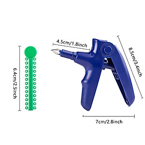 Dental Orthodontic Ligature Ties and Orthodontic Ligature Gun Tools Teeth Orthodontic Ligature Ring Rubber Bands Multi-Color(1040 Pcs/Bag)