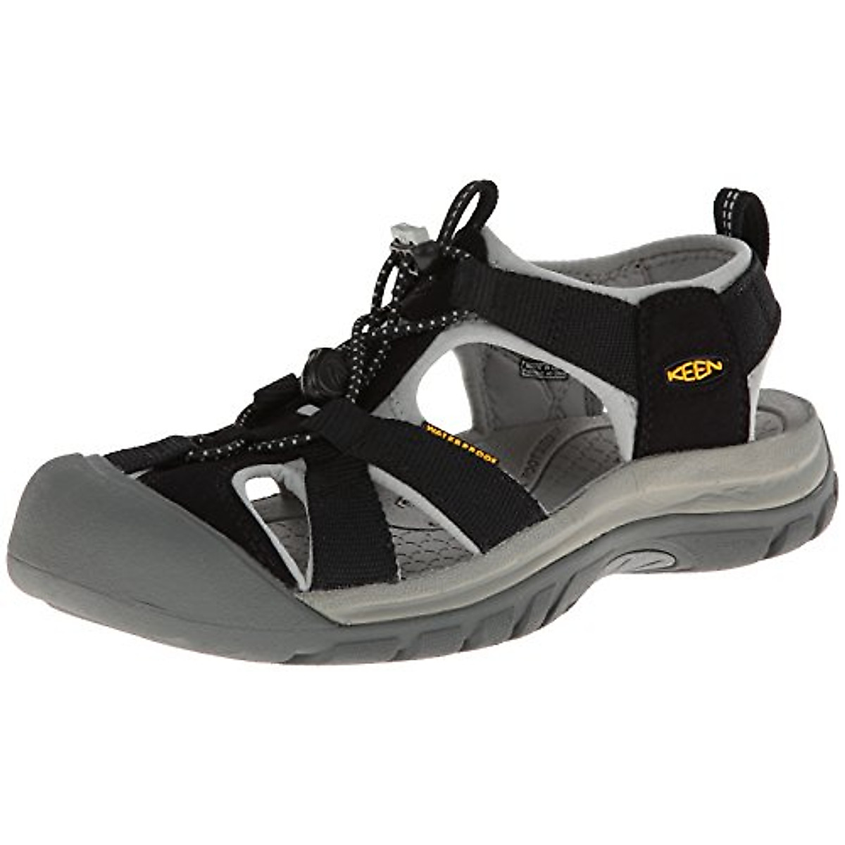 KEEN Women's Venice H2 Sandal,Black/Neutral Gray,6 M US