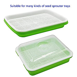 JMESTOHP 3 Layers Seed Sprouting Kit for Seed Sprouter Tray BPA Free for Alfalfa Sprouts Wheatgrass Grower Sprouting, Stainless Steel Shelf for Seed Sprouting Tray