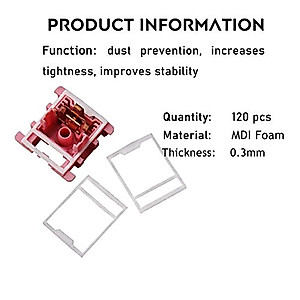 Gliging 120Pcs/Set MX Switch Films Mechanical Keyboard Switches stabilizer Switch Film Repair for Cherry MX kailh Gateron Switch