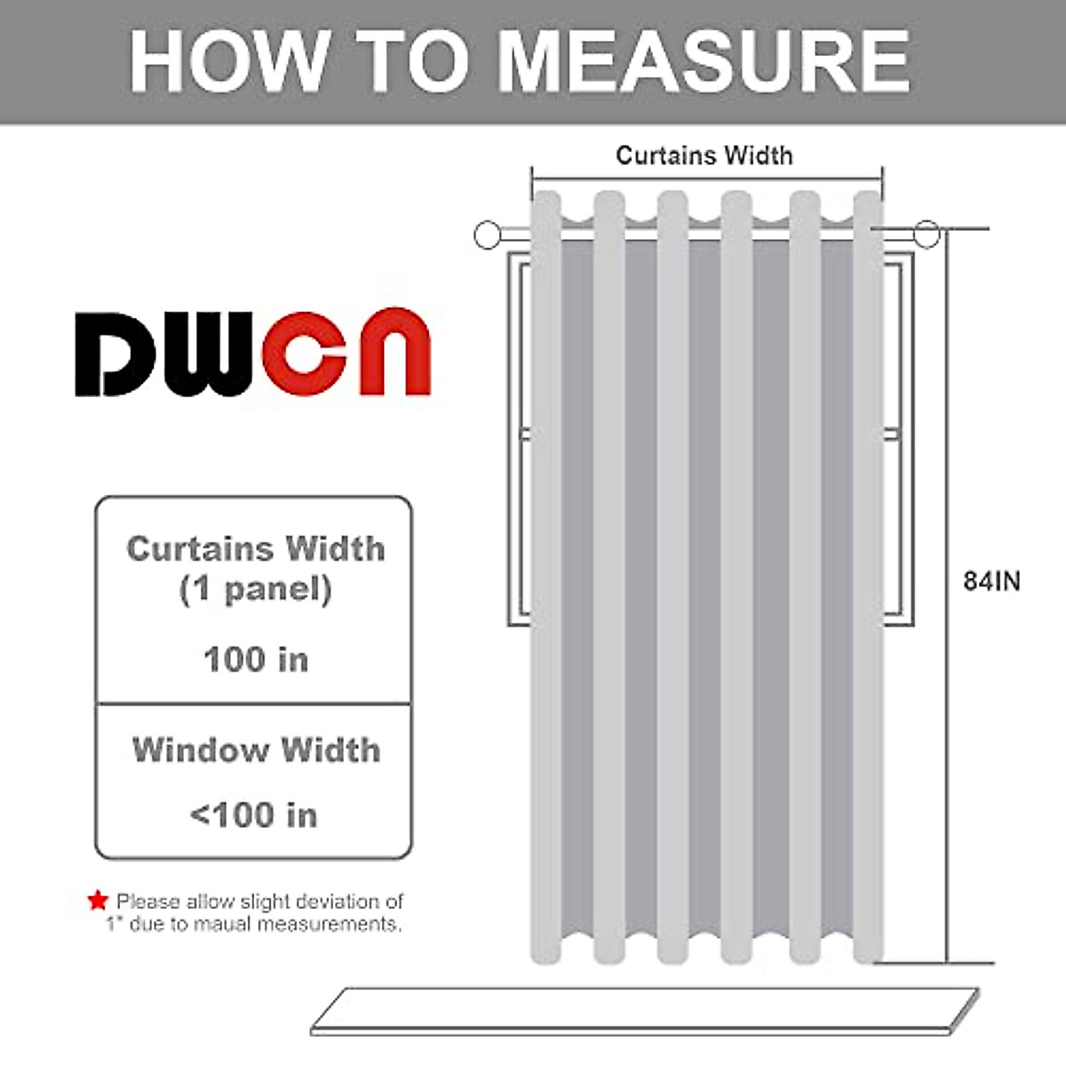 DWCN White Room Divider Curtain for Extral Wide Windows -Blackout Total Privacy Divider for Patio Door, Share Bedroom Office Space, 1 Grommet Curtain Panel, 8.3ft Wide x 7ft Tall, Greyish White