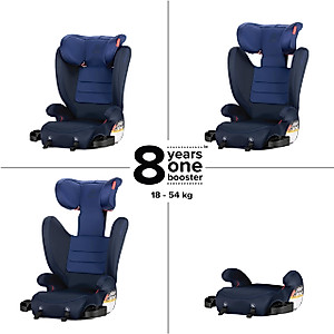 Diono Monterey 2XT Latch 2 in 1 High Back Booster Car Seat with Expandable Height & Width, Side Impact Protection, 8 Years 1 Booster, Blue