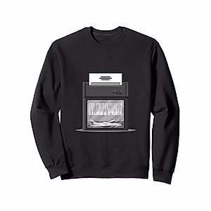Paper Shredder Office Supply Graphic Art Sweatshirt