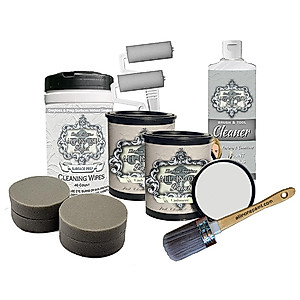 ALL-IN-ONE Paint, 2 Quart Cabinet Paint Bundle and Tool Kit - Cashmere