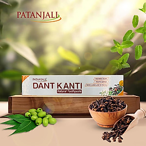 Patanjali Dant Kanti Natural Toothpaste 100gm / 3.38 fl oz - (Pack of 10)
