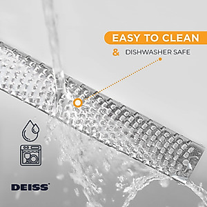Deiss PRO Citrus Zester & Cheese Grater — Parmesan Cheese Lemon, Ginger, Garlic, Nutmeg, Chocolate, Vegetables, Fruits - Razor-Sharp Stainless Steel Blade, Wide, Dishwasher Safe