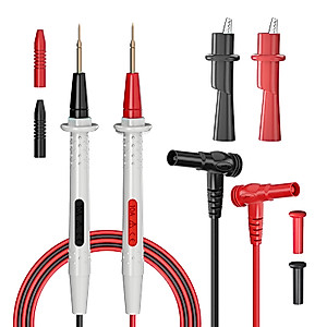 Goupchn Multimeter Test Leads Kit Banana Plug with Push On Alligator Clips Precision Sharp Probes Digital Electrical Test Probes 1000V 10A