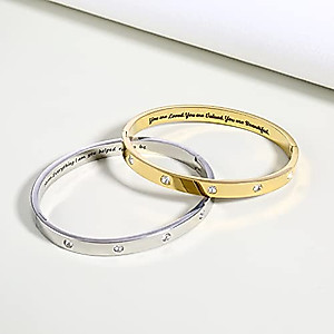 CONRAN KREMIX Gold Cuff Bangle For Women Girls 18K Real Gold Filled Bracelets Inspirational Fashion Jewelry For Women Trendy