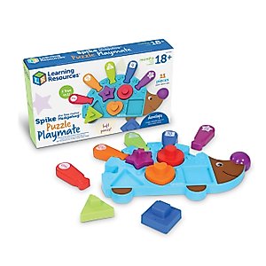 Learning Resources Spike the Fine Motor Hedgehog Puzzle Playmate - 11 Pieces,Ages 18+ months Fine Motor Game, Color and Shape Recognition Toddler Montessori Toys