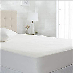 Amazon Basics Conscious Series Cool-Touch Rayon Bamboo Mattress Protector - Queen