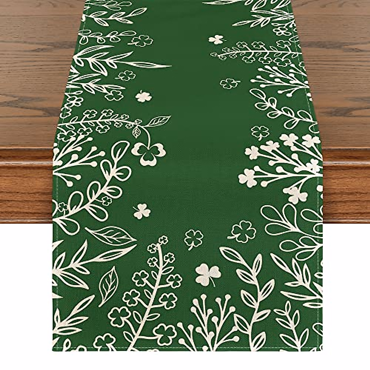 Artoid Mode Green St. Patrick's Day Table Runner, Spring Holiday Kitchen Dining Table Decoration for Indoor Outdoor Home Party Decor 13 x 72 Inch