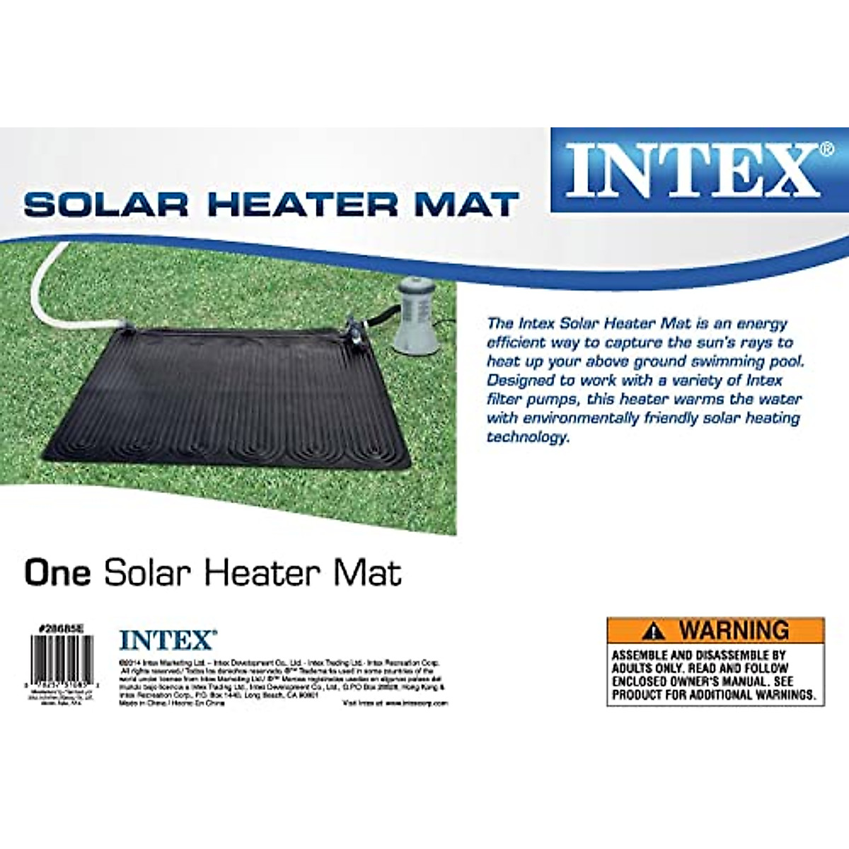 Intex 28685E Solar Mat Above Ground Swimming Pool Water Heater for 8,000 GPH Pool, Black (4 Pack)