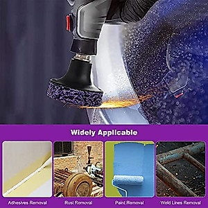 TSOAPX 10 PCS 2" Quick Change Strip Discs, Purple Non Woven Nylon Easy Stripping Discs with Male R-Type Backing, Die Grinder Attachments for Clean Welds Paint Rust Removal Sanding Polishing