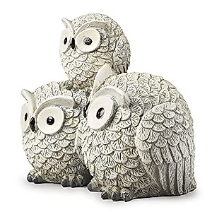 Roman Garden Items Owls Garden Statue, one Size, Light Gray