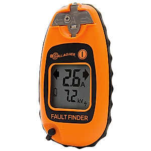 Gallagher Fault Finder | Identify & Locate Electric Fence Faults | Tough Pocket Size Digital Reader with Extendable Voltage Probe | 3-in-1 Device (Volt Meter, Current Meter, Short Finder)