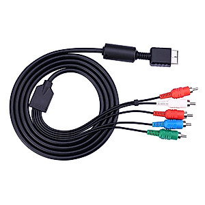 Diydeg Audio Cables, AV Multi Out Video Cable, Audio Cable for PS2 Connect to HDTV or EDTV for PS2 PS3