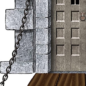 Beistle Printed Castle Door and Window Props, 16" to 5' 4", 9 Pieces In Package