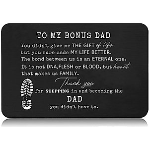 2024 Christmas Gifts for Stepdad Gift-Bonus Dad Appreciation Gifts from Daughter Son-Stepfather Gifts-Birthday Father's Day Gifts-You Didn't Give Me the Gift of Life-Wallet Insert Decor-Wallet Card