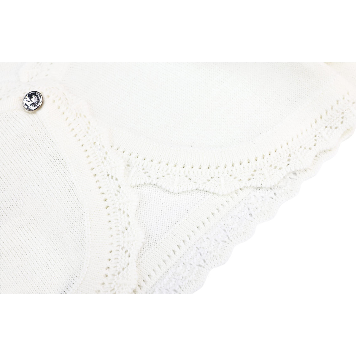 Lilax Little Girls' Knit Long Sleeve Button Closure Bolero Cardigan Shrug 3T Cream